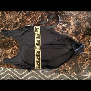 PrettyLittleThing | Swim | Black Greek Onepiece Swimsuit | Poshmark